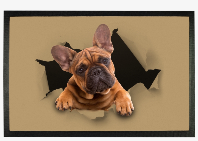 Peeking Frenchie ﻿sublimation Doormat - French Bulldog Transparent PNG ...