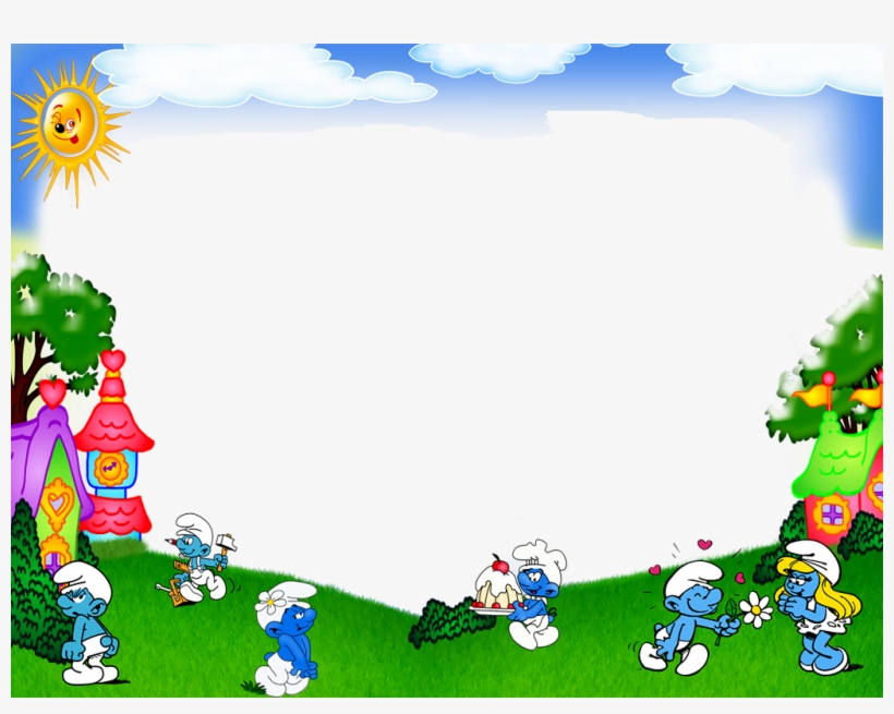 Máscara Digital Smurfs - Smurfs Frame Transparent PNG - 1024x768 - Free ...
