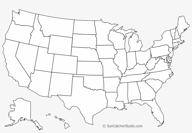 Download Png - Usa Maps Black And White - HD Transparent PNG - NicePNG.com