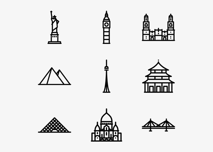 Linear Monuments - Monument Icons Transparent PNG - 600x564 - Free ...