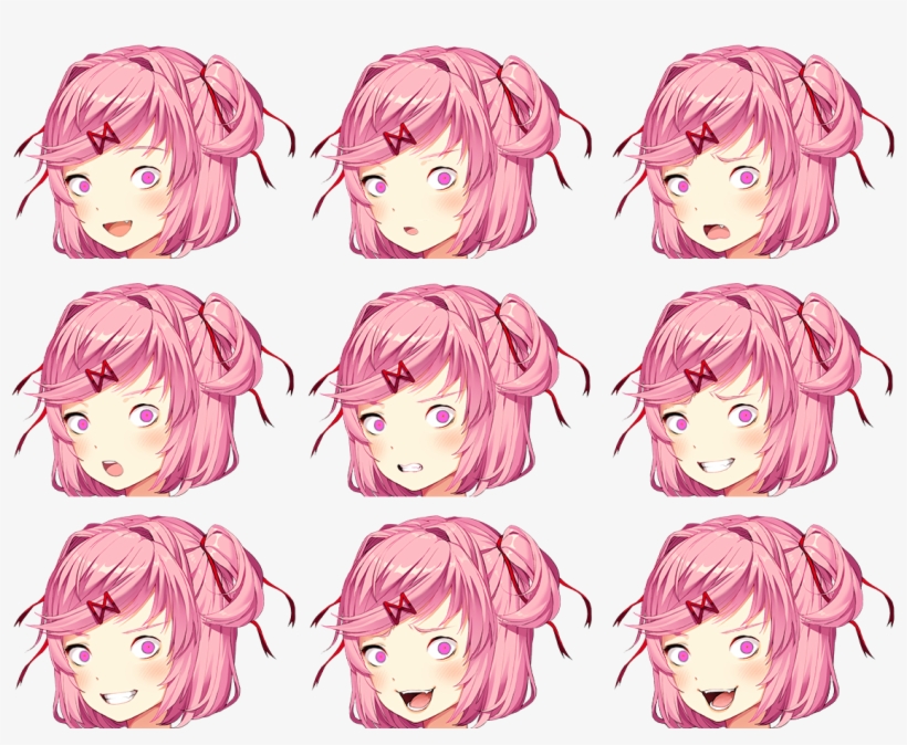 Ddlc - Doki Doki Literature Club Natsuki Sprite Transparent PNG - 1144x920 - Free Download on ...