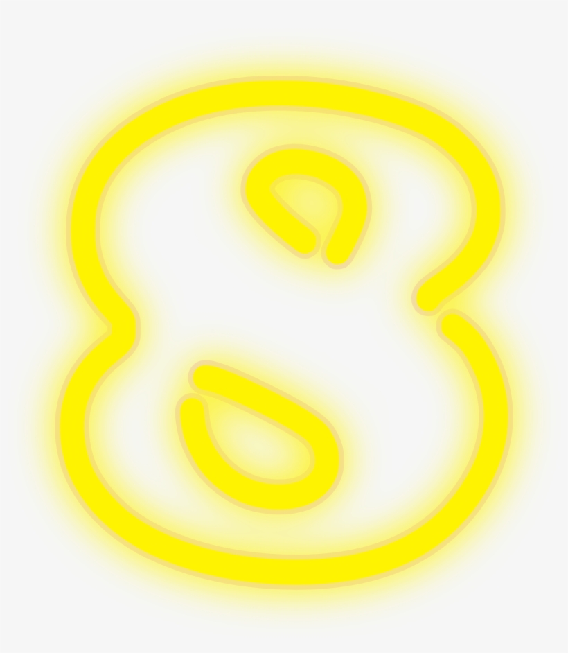 Neon, 8, Lights, Number, Yellow, Electric - 8 In Neon Lights ...