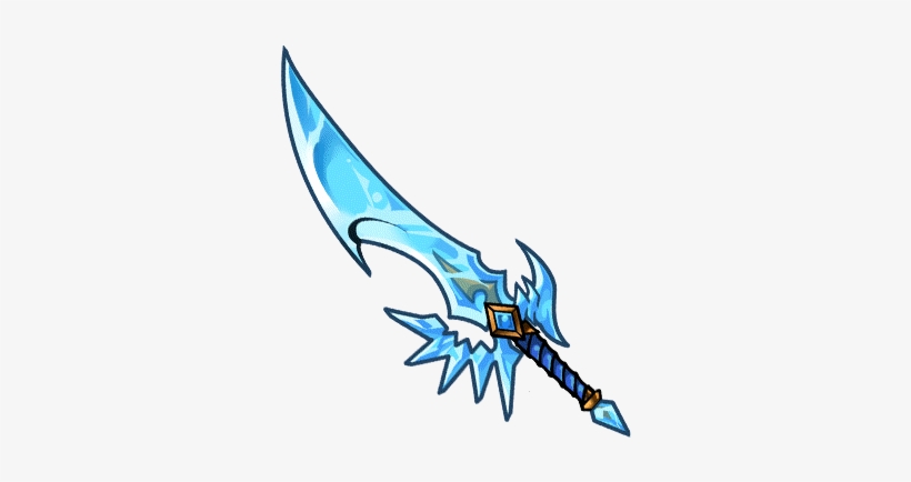 Gear-icicle Blade Render - Unison League Ice Sword Transparent PNG ...