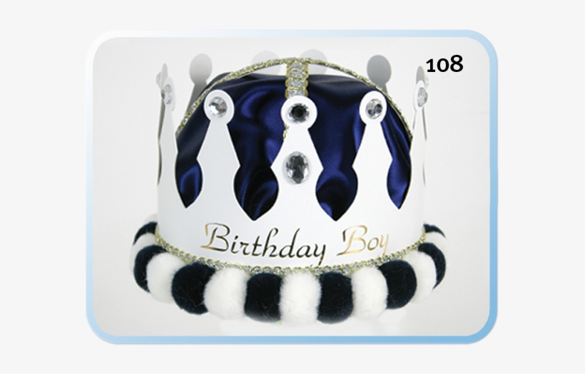 Pom Poms, And Rhinestones - Transparent Birthday Boy Crown Transparent ...