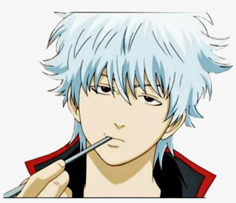 Gintama Sticker - White Haired Main Characters Transparent PNG ...