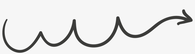 Download Right Arrow Long Twist Tail Doodle - HD Transparent PNG ...