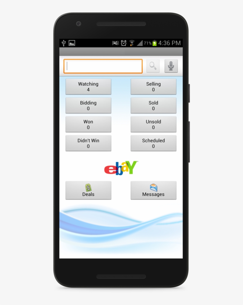 Ebay-andro#1 - 2 - Mobile App With Tiles Transparent PNG - 1000x1000 ...