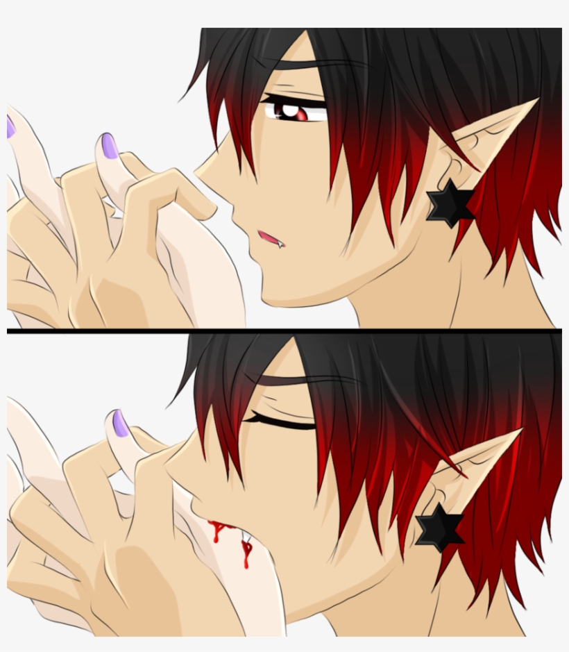 Anime Vampire Male Bite