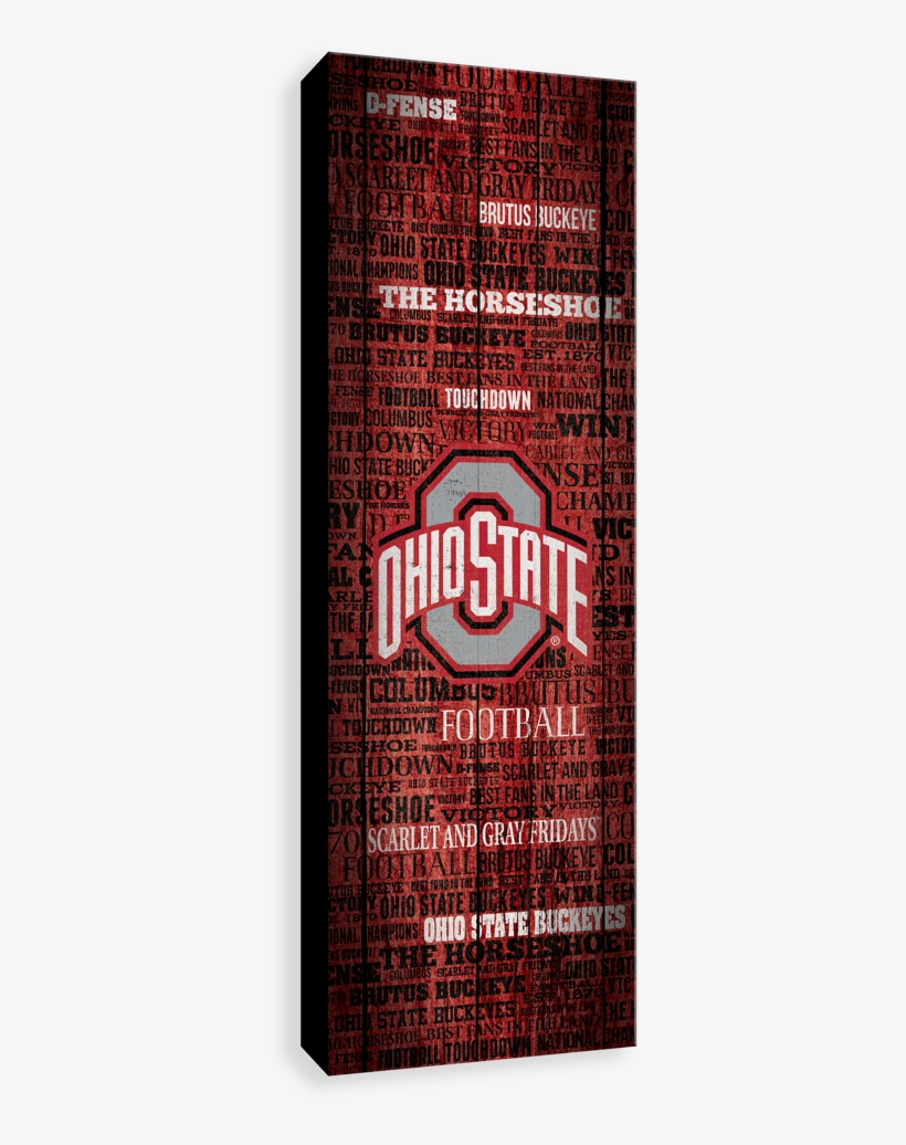 Ohio State Buckeyes Typography On Wood - Graphic Design Transparent PNG ...
