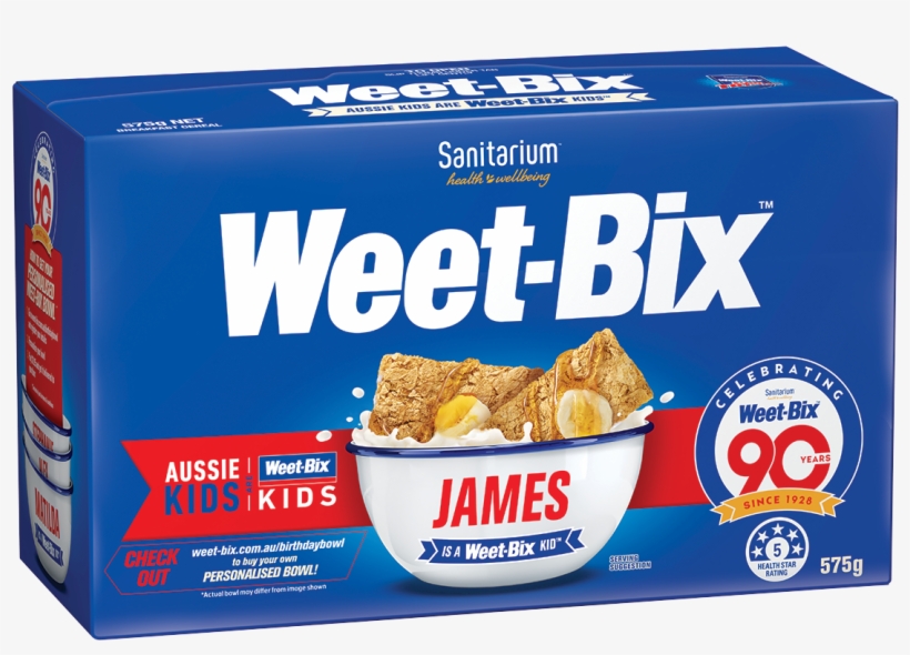 Weet Bix Blue Box 575g 90th Pack 3d - Weet Bix Transparent PNG ...