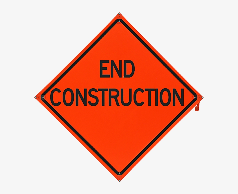 End Construction Safety Roadside Roll-up Sign With - International ...
