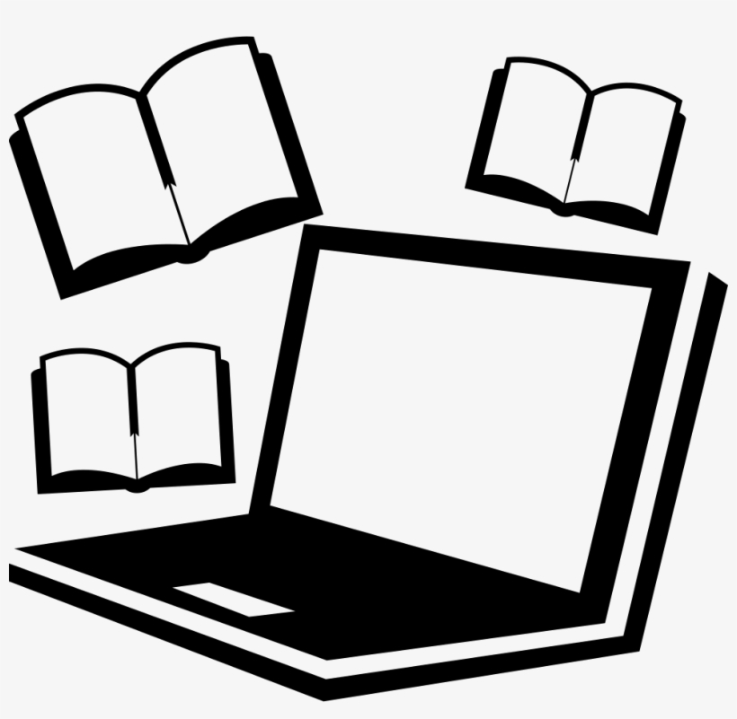 Png File Svg - Books And Laptop Icon Transparent PNG - 980x910 - Free ...