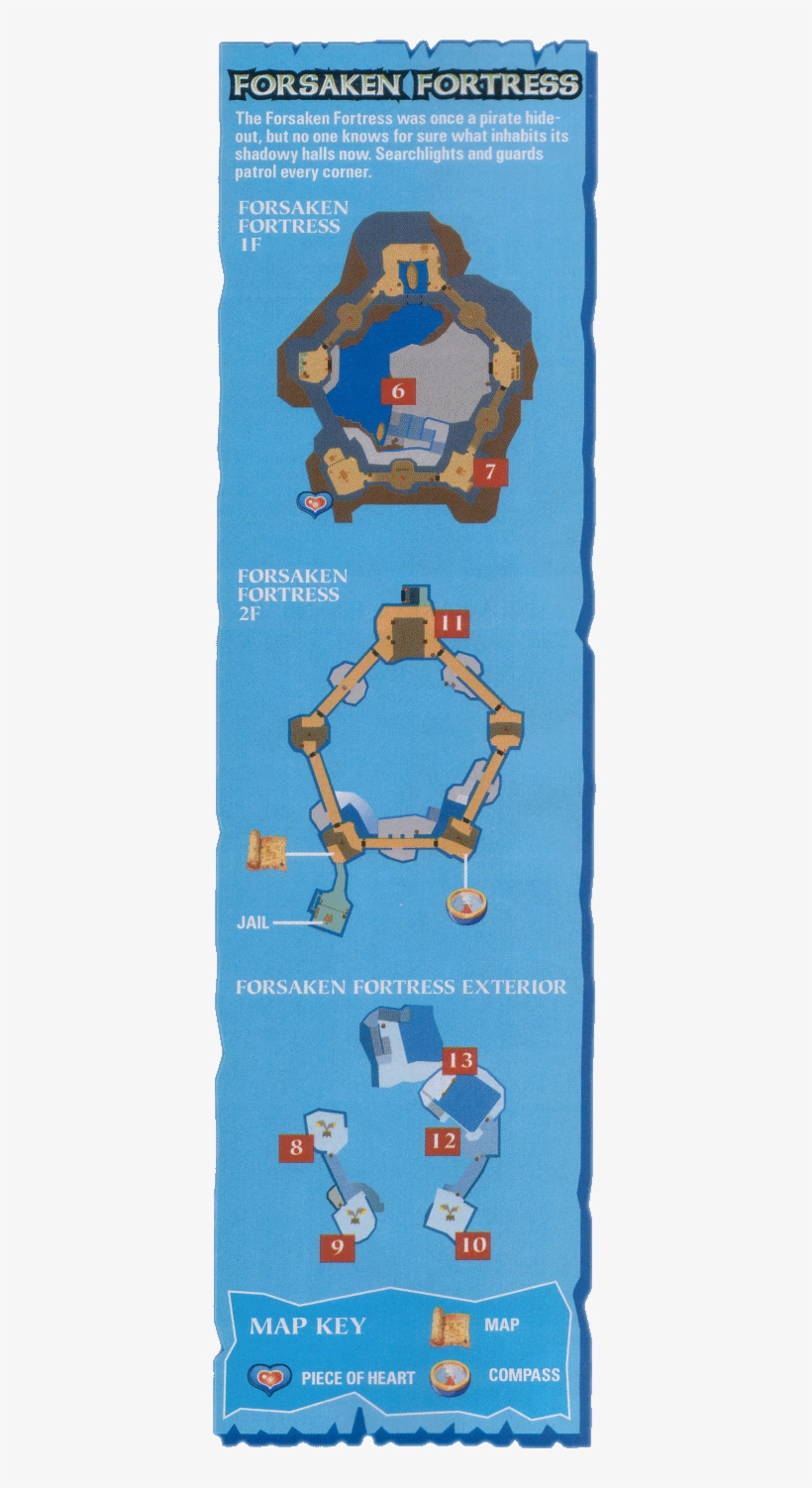 Forsaken Fortress Map - Wind Waker Forsaken Fortress Map Transparent ...