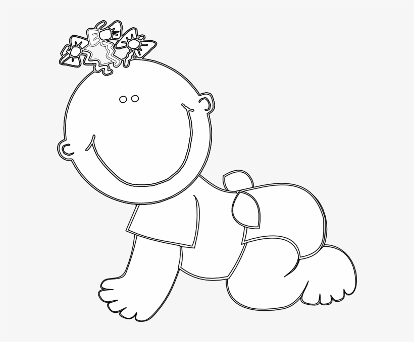 How To Set Use Baby Girl Crawling Outline Icon Png Transparent PNG ...