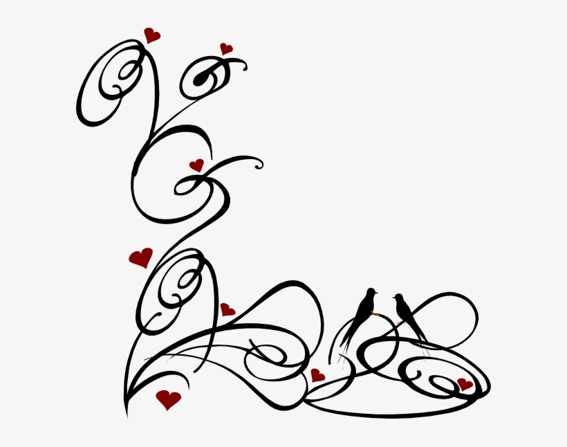 Fancy Heart Corner Borders