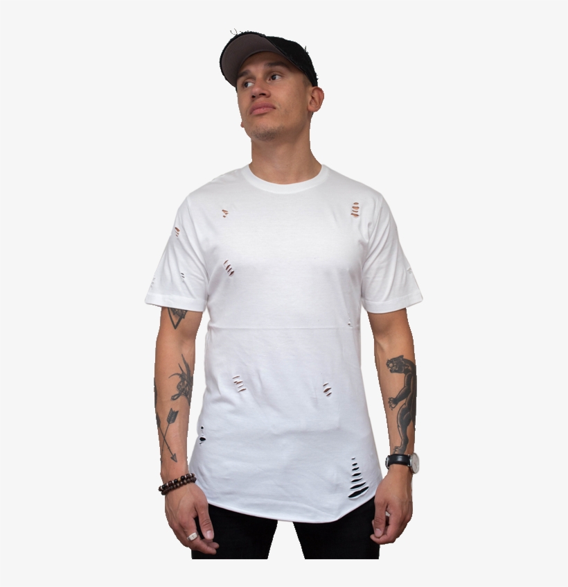 Ripped Long T-shirt - Adidas Originals White T Shirt Mens Transparent ...