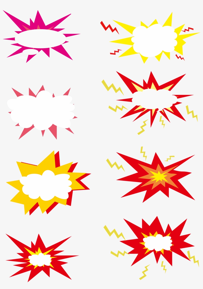 Explosion Clouds Simple Red Png And Vector Image Transparent PNG ...