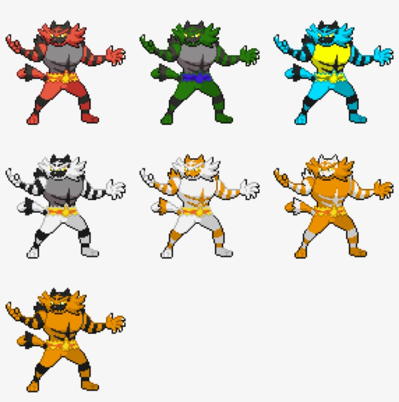 Incineroar Sprite Recolors What S Your Favorite By - Pixel Art De ...