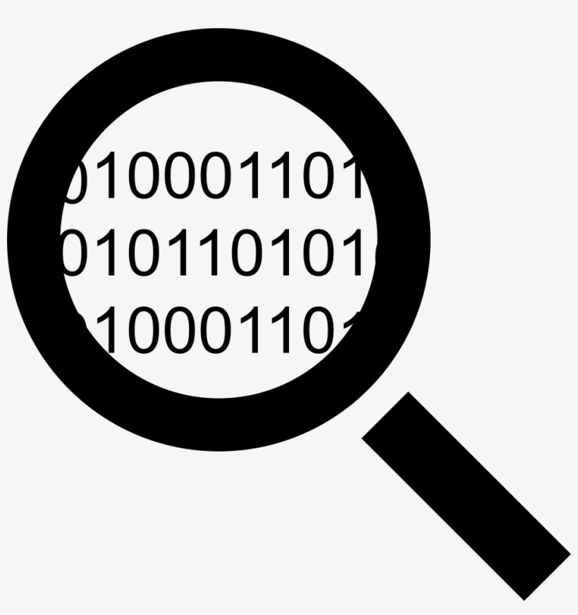 Search Code Interface Symbol Of A Magnifier With Binary - Binary Code Icon Png Transparent PNG ...