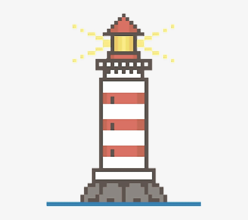 Pixelart Pixels Bit Light - Lighthouse Pixel Art Transparent PNG ...