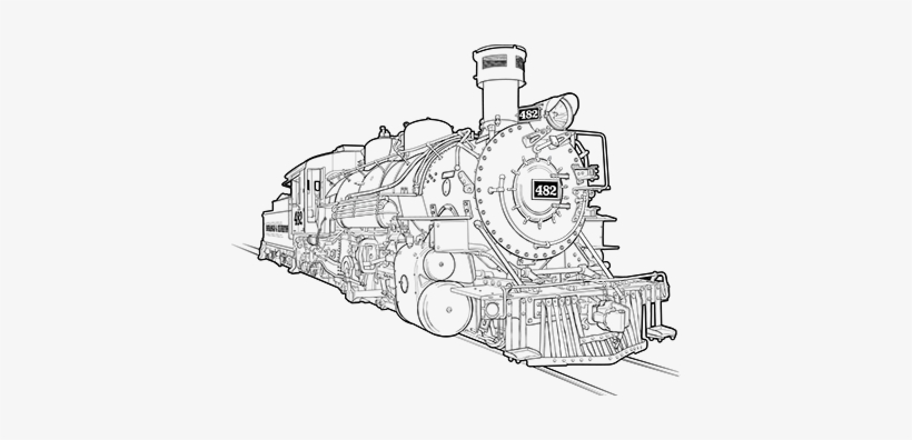Steam Trains Drawing At Getdrawings - Train Drawing Transparent PNG ...