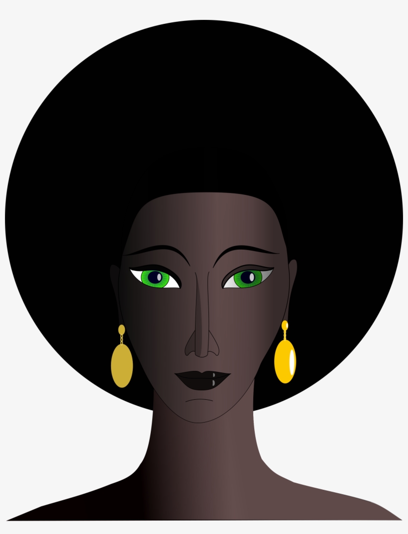 This Free Icons Png Design Of Black Woman With Green Transparent PNG ...