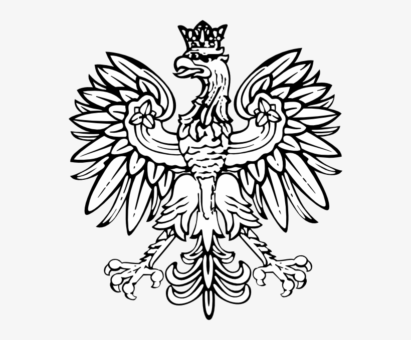 Poland Designs - Polish Eagle Black And White Transparent PNG - 546x599 ...