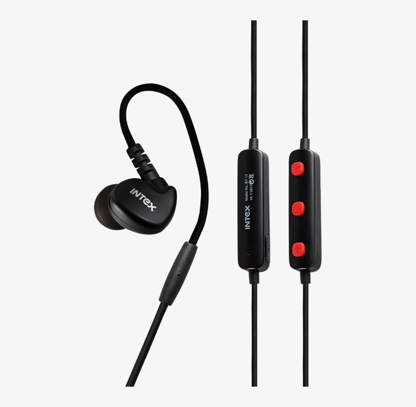 Mobile Earphone Png Hd - Intex Sports Bt 13 Bluetooth Headset With Mic ...