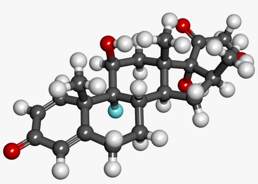 Ball And Stick Model Of The Immunosuppressant Drug - Beclomethasone Molecular Structure ...