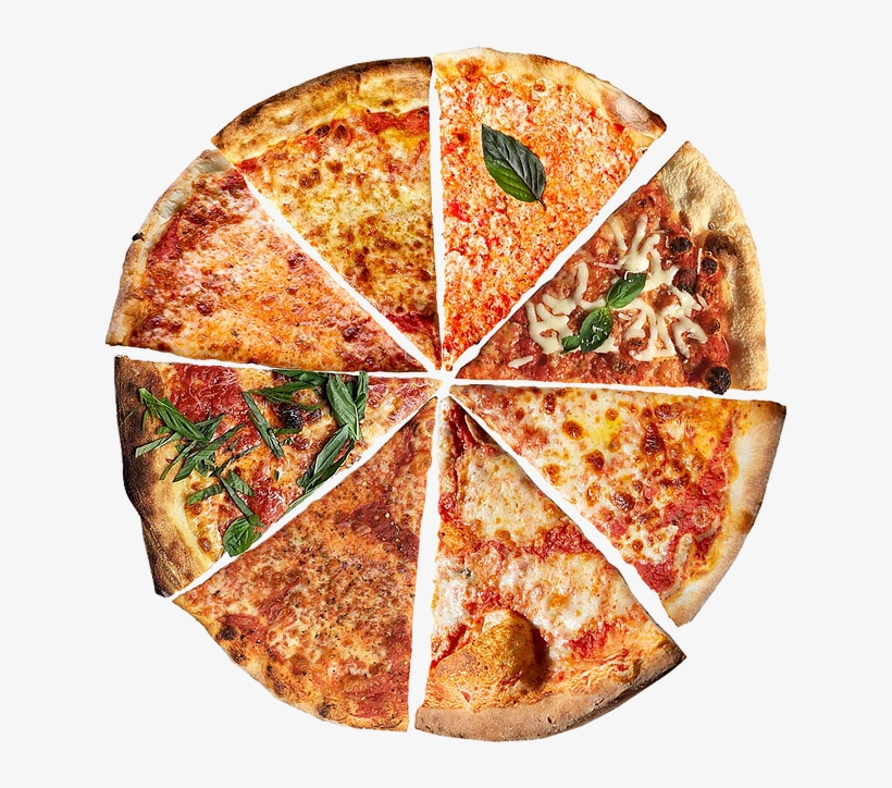 Pizza - Different Slices Of Pizza Transparent PNG - 857x643 - Free ...