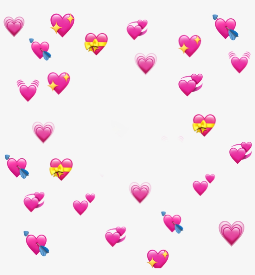 Hearts Sticker Many Heart Emoji Png Transparent PNG 1024x1024 