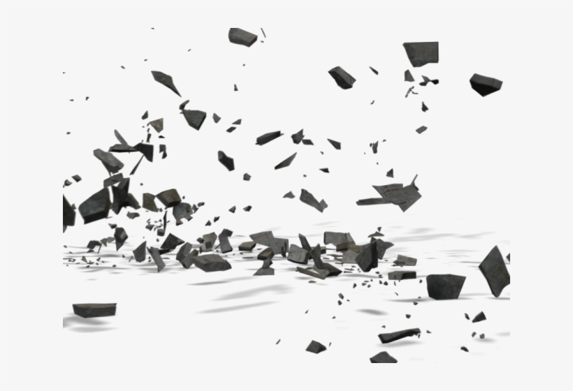 Stone Wall Clipart Broken Rock - Falling Rocks Png Transparent PNG ...