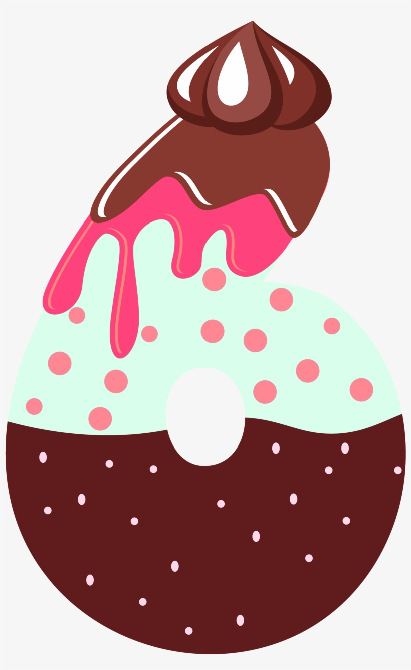 Download Sweet Number Six Png Clipart Image - Sweet Numbers Clipart ...