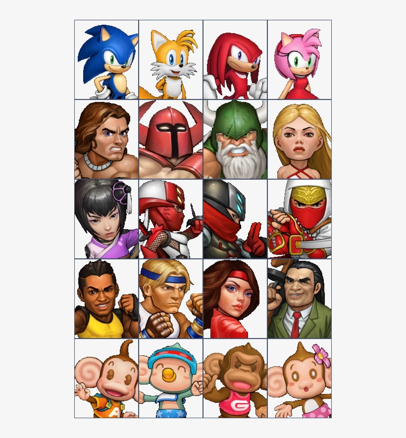 Character Portraits - Sega Heroes Sonic Sprites Transparent PNG ...
