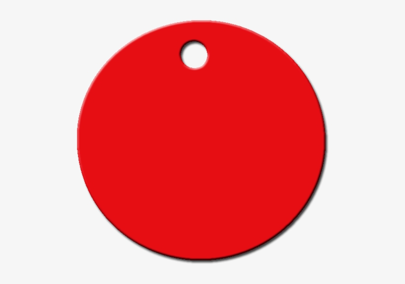 Circulo Rojo Chapa Para Perro Gato Aluminio - Red Point Transparent ...