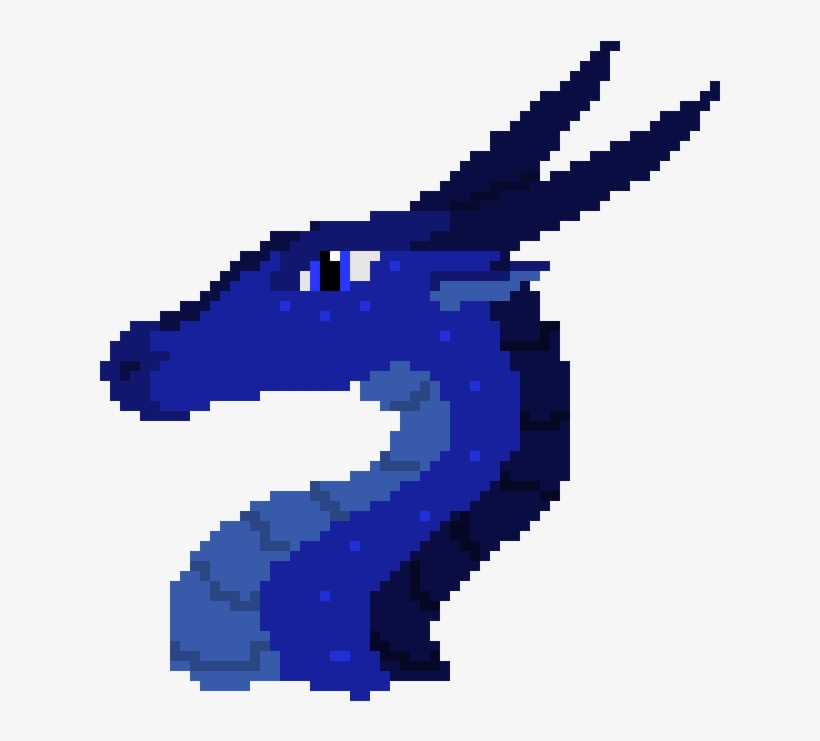 Blue Pixel Dragon - Illustration Transparent PNG - 720x700 - Free ...