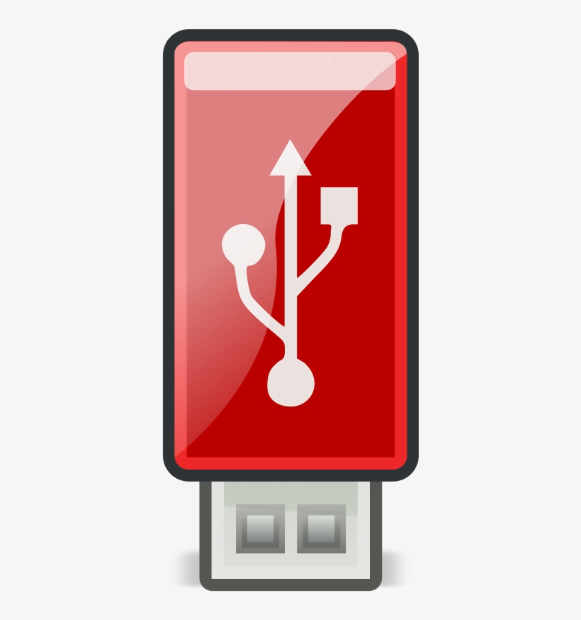 Usb Red Tango Style - Red Usb Icon Png Transparent PNG - 365x800 - Free ...