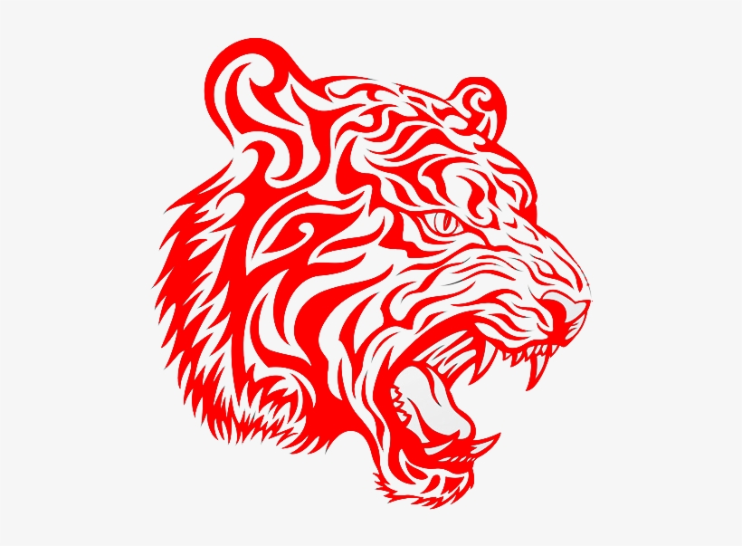 Red Tribal Tiger Transparent PNG - 500x529 - Free Download on NicePNG