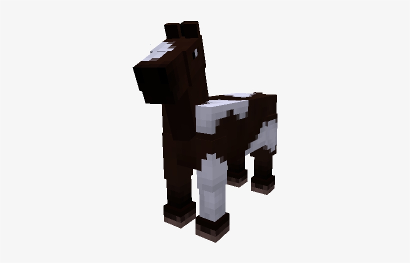 Minecraft Horse - Minecraft Black And White Horse Transparent PNG ...
