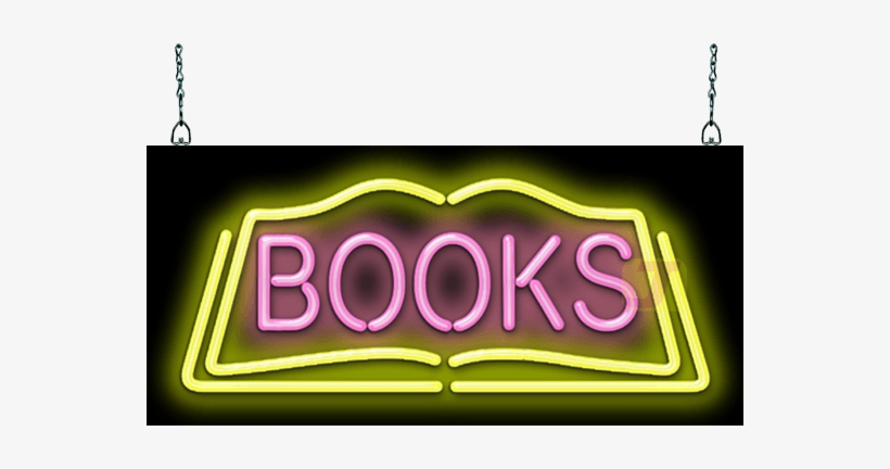 Download Books Neon Sign - HD Transparent PNG - NicePNG.com