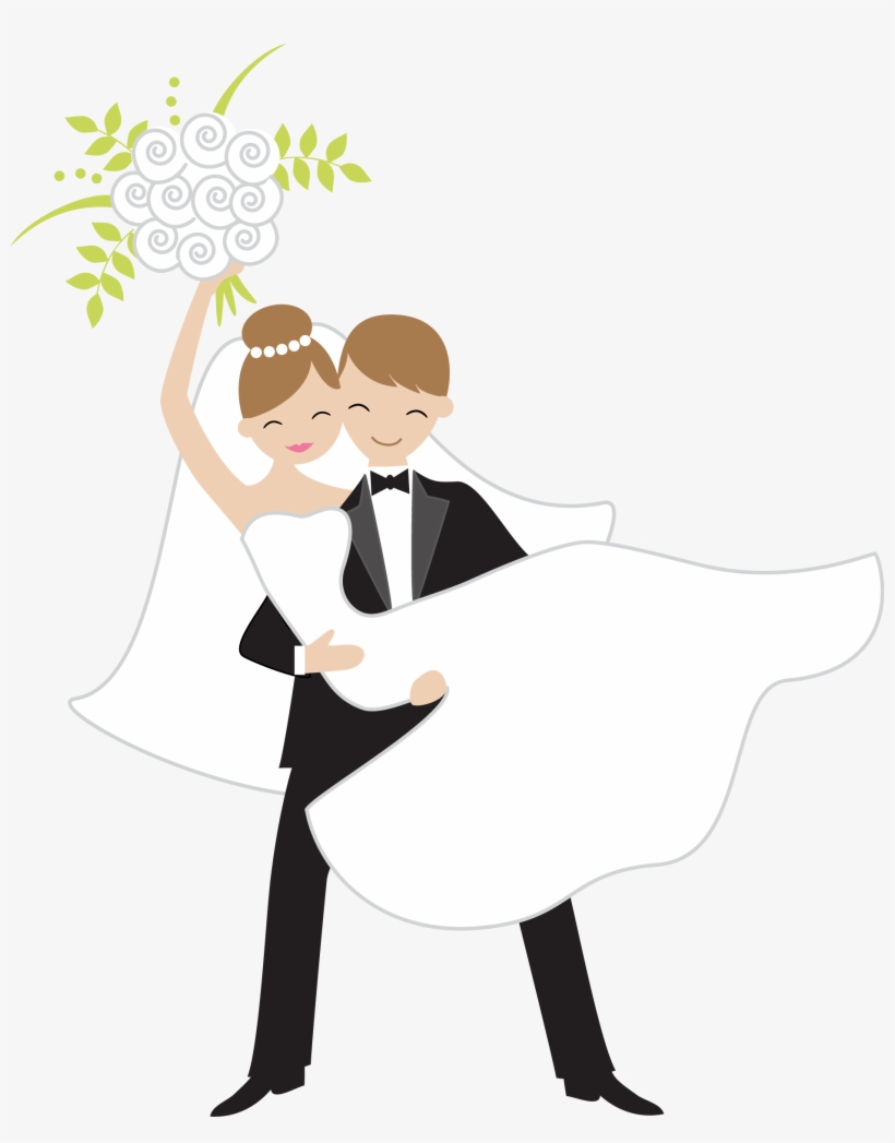 Download Bride Throwing The Bouquet - Novios Boda Vector Png - HD ...