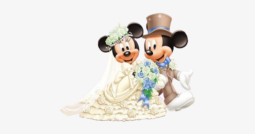Disney - Disney Wedding Mickey And Minnie Transparent PNG - 451x368 ...