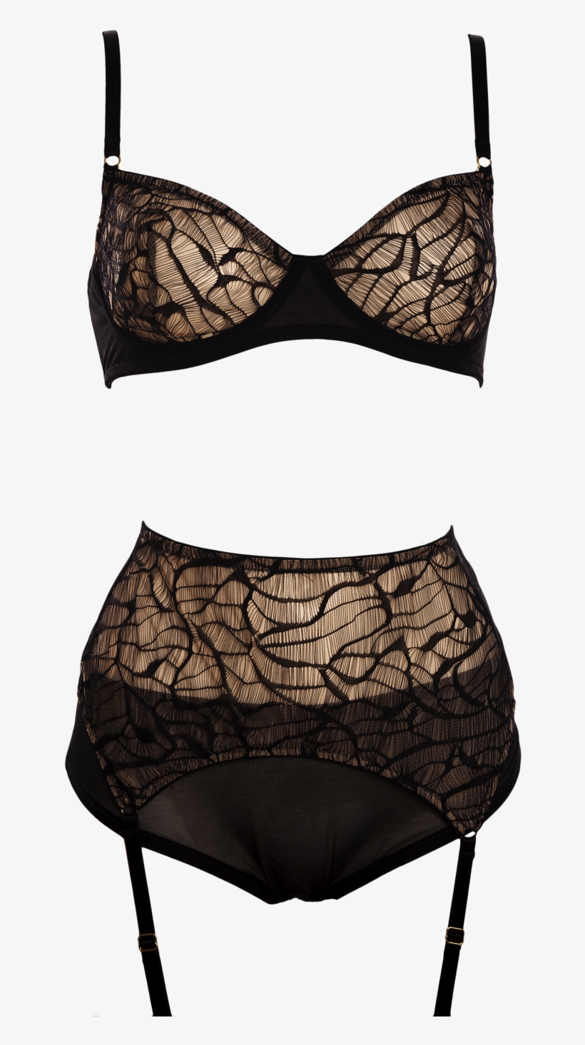 Goliath Webbed Soft Cup Bra, Suspender Belt & Deep - Jasmine Stacey ...
