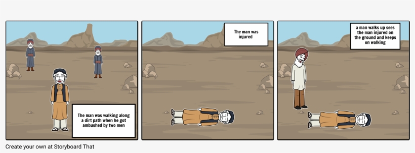 The Good Samaritan - Cartoon Transparent PNG - 1164x385 - Free Download ...