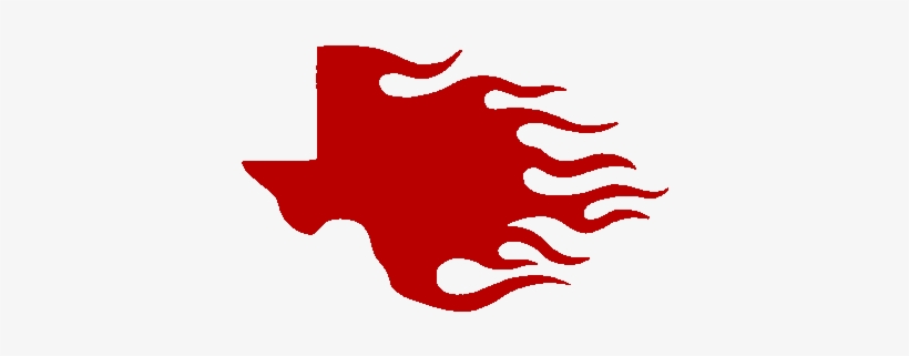 Red Texas Flame 4 X 2 1/2" Reflective Vinyl Decal - Texas Star ...
