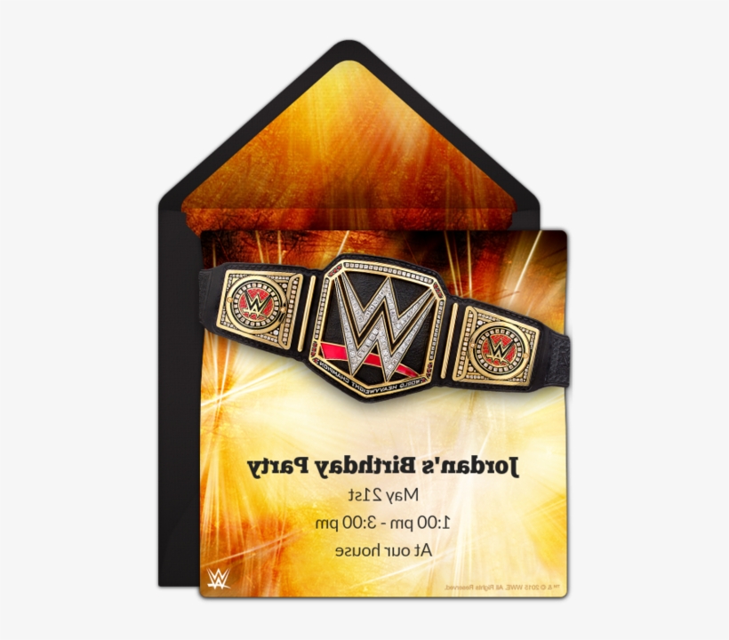 Wwe Birthday Invitations X8d1 Free Wwe Championship - Crest Transparent ...