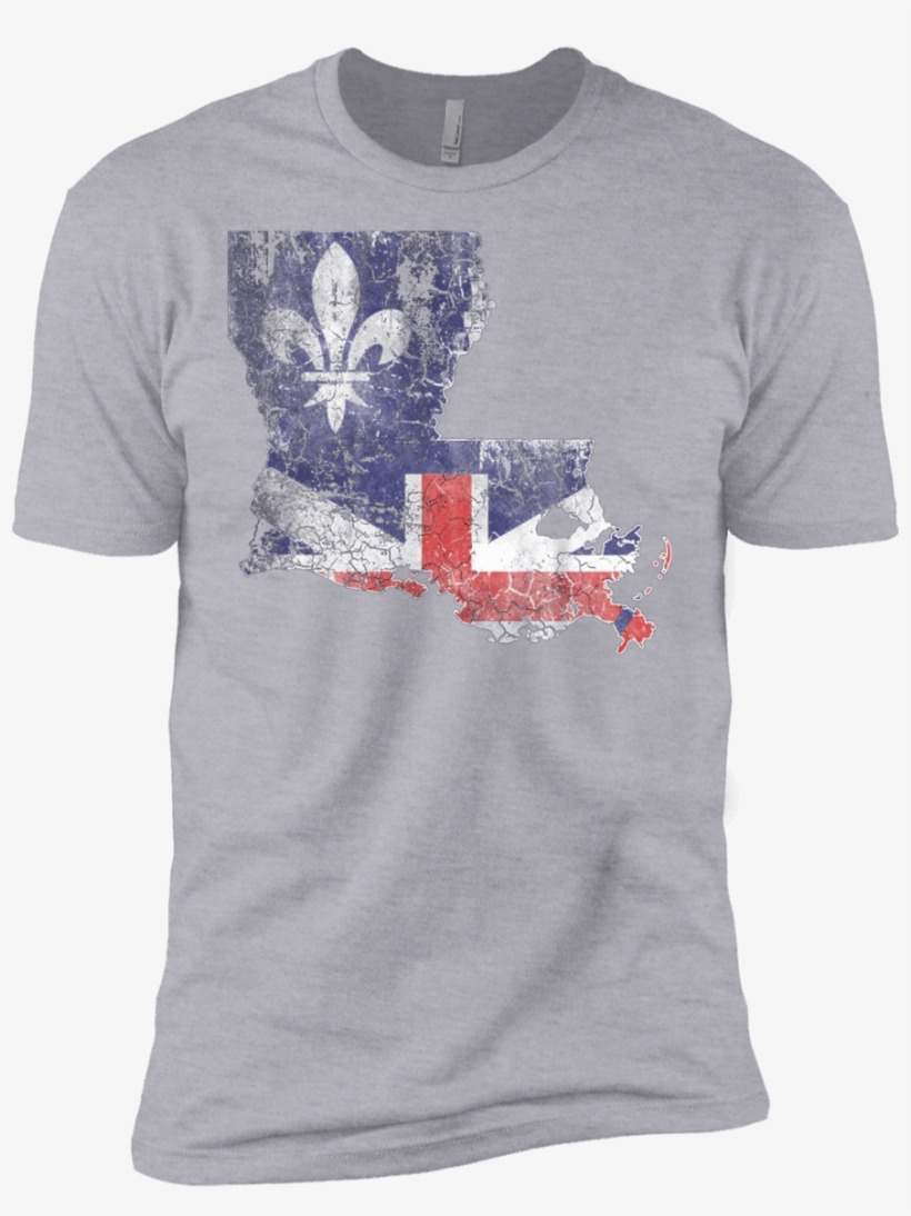 Vintage Baton Rouge Flag Louisiana Outline T-shirt - Shirt Transparent ...