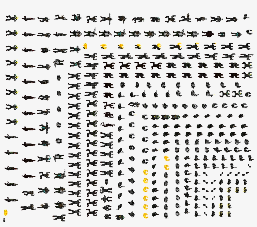 Robo Soldier Sprite Sheet - Hotline Miami Enemy Sprites Transparent PNG ...