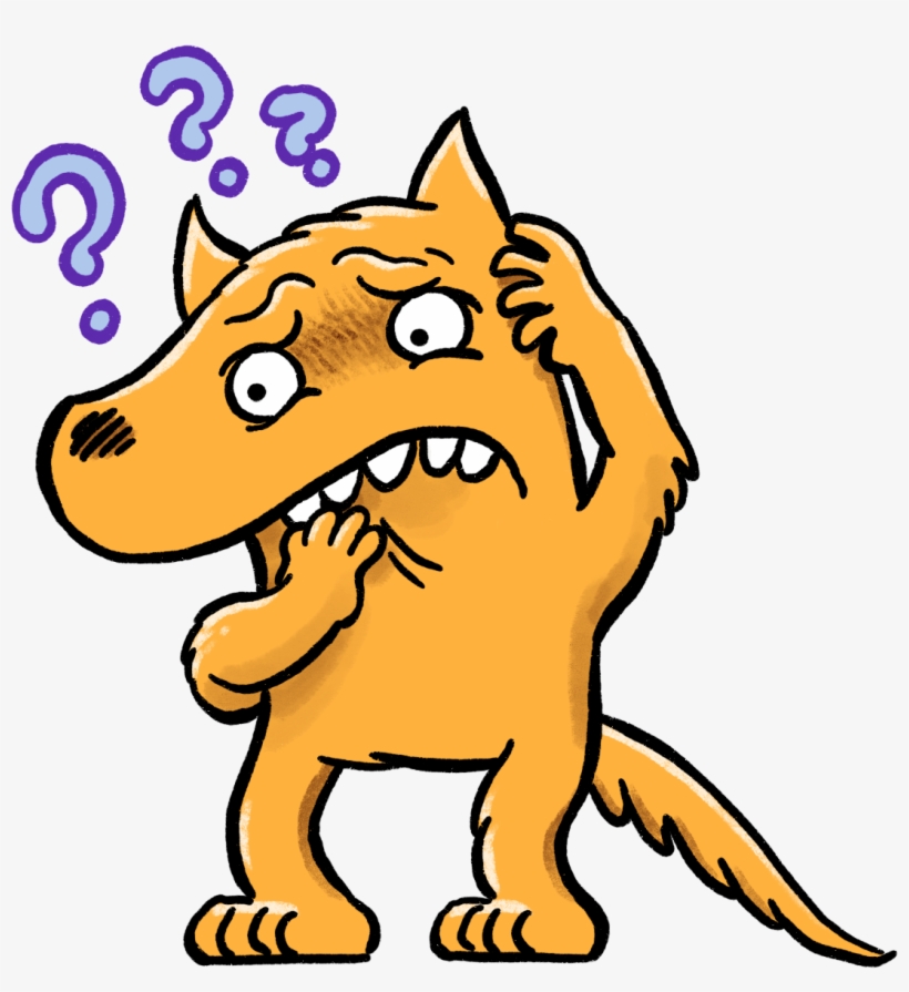 Ken The Voting Dingo Looks Confused And Distressed, - Cartoon ...