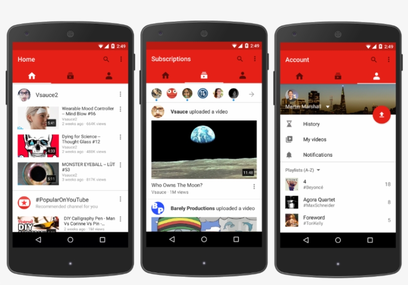Youtube - Youtube Mobile App Transparent PNG - 900x600 - Free Download ...